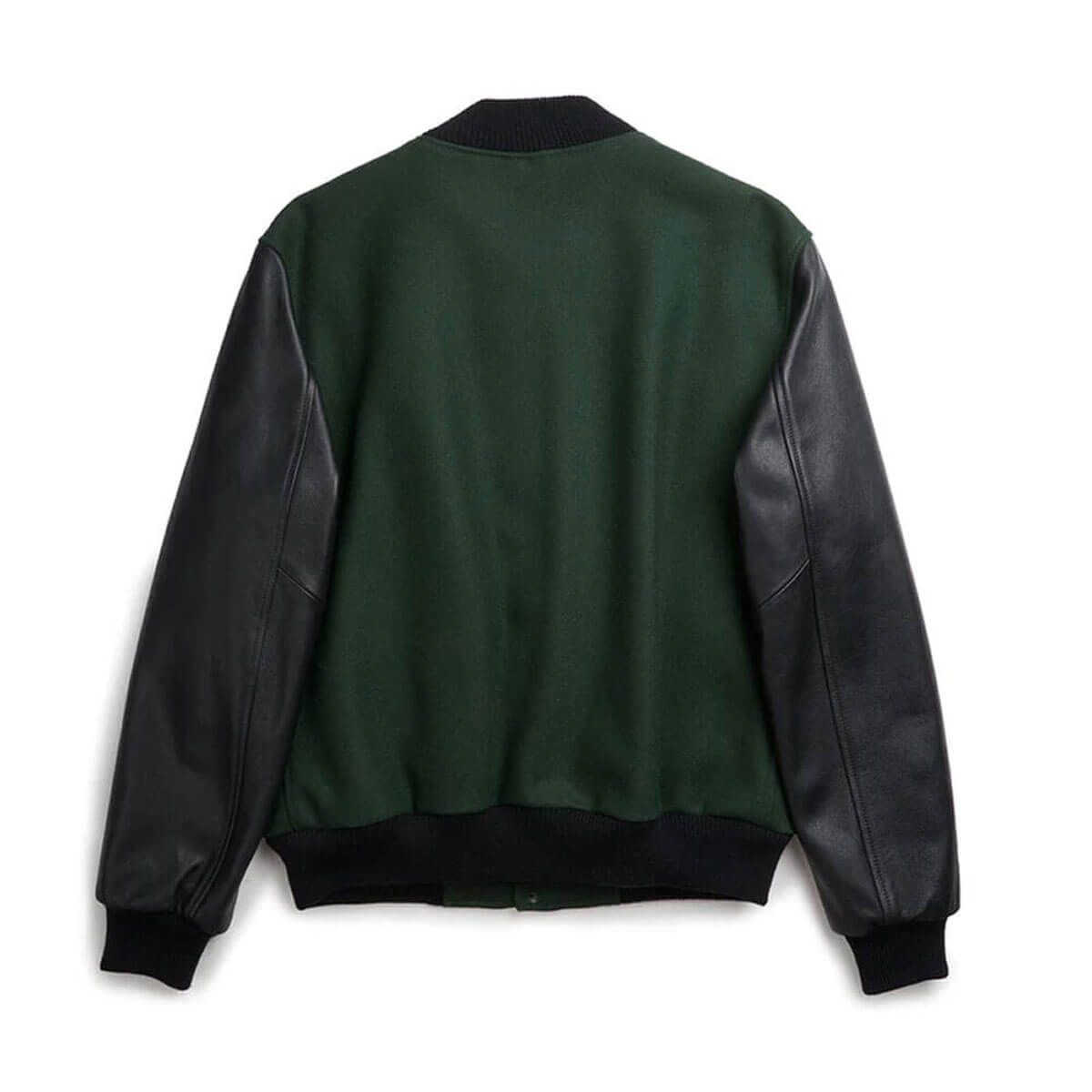 Pine Green Varsity Jacket - Pine Green and Black Varsity Jacket